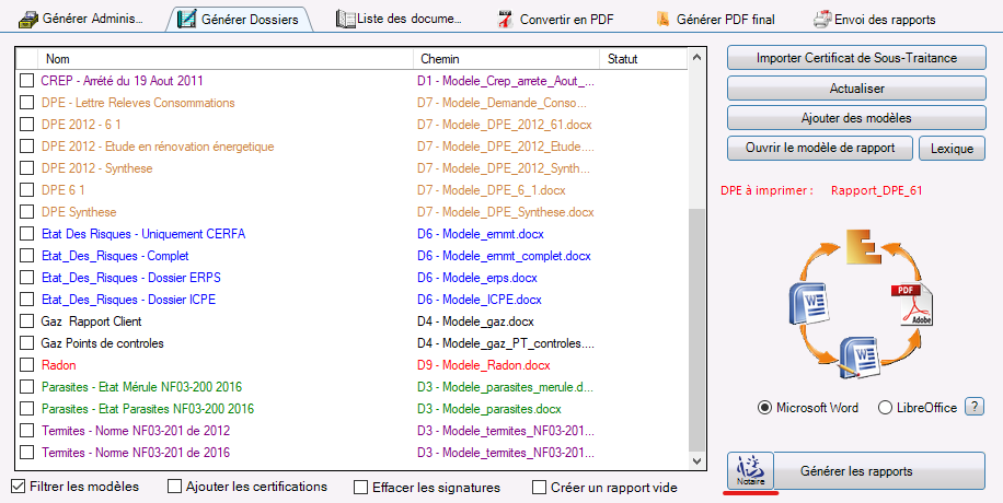 LICIEL - WikiLICIEL - Liciel DIAG - Fonction sup - Export Genapi