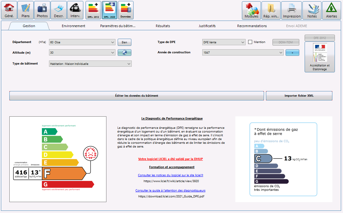 LICIEL - WikiLICIEL - Liciel DIAG - Terrain - Module - Bat'Eval, DPE+ 2020